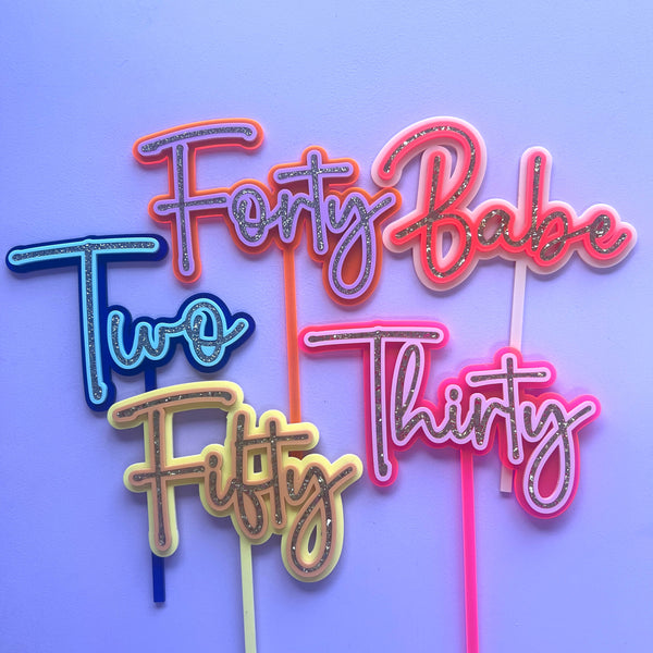 Custom Word Cake Toppers – Hello Kit Co.