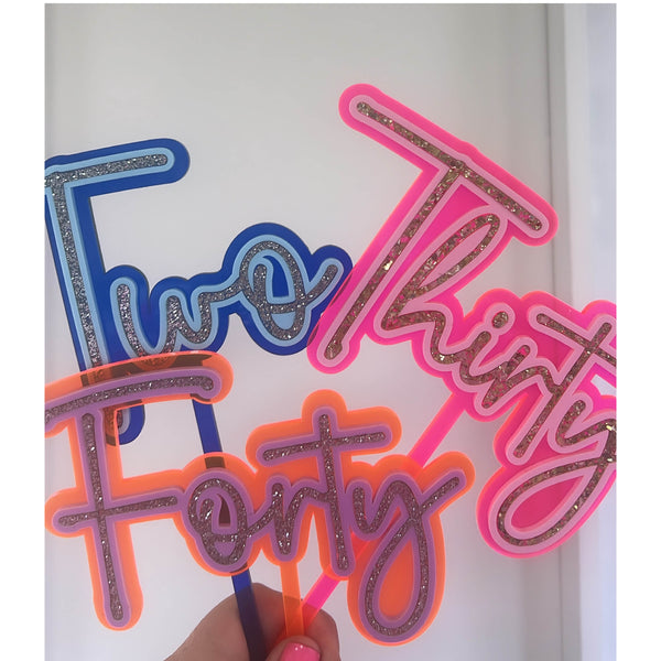 Custom Word Cake Toppers – Hello Kit Co.