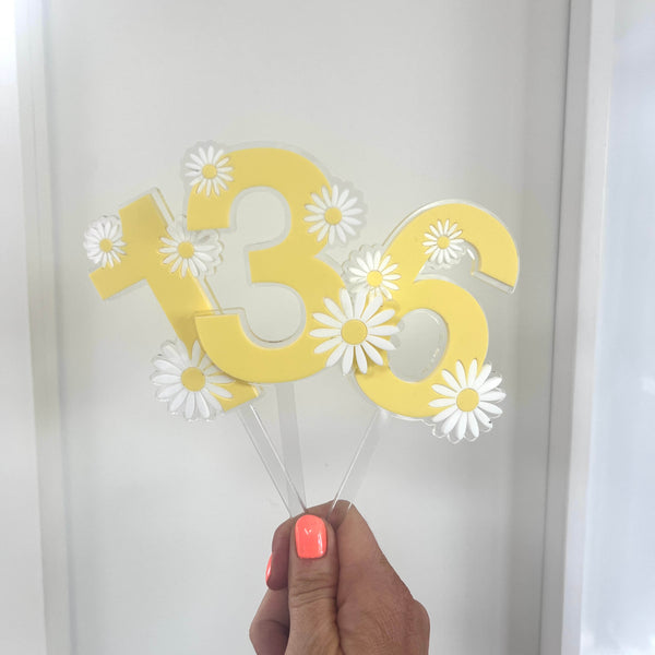 Daisy Number Topper – Hello Kit Co.