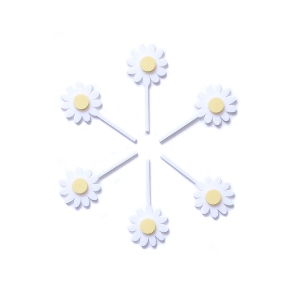 Daisy Cupcake Toppers - Set of 6 – Hello Kit Co.
