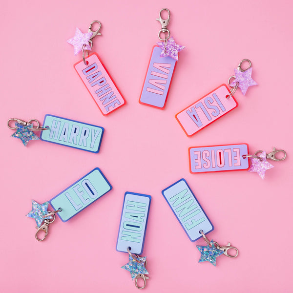 Custom Name Keyring - Bold Font – Hello Kit Co.