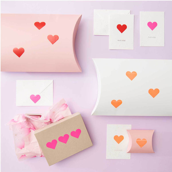 Neon Pink Heart Stickers - 120 pieces – Hello Kit Co.